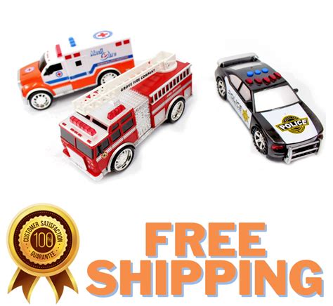 Fire Trucks Police Cars And Ambulance