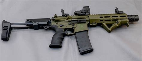 Custom Ar15 Pistol Honey Badger Brace With Binary Trigger 556 Or 300