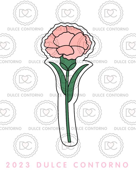 Stl Digital Clavel Bouquet Largo Rosa 2023