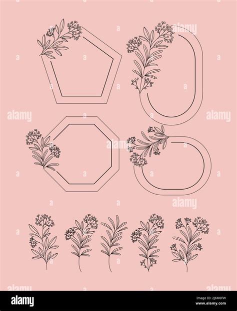 Branches And Classical Frames Stock Vector Image And Art Alamy