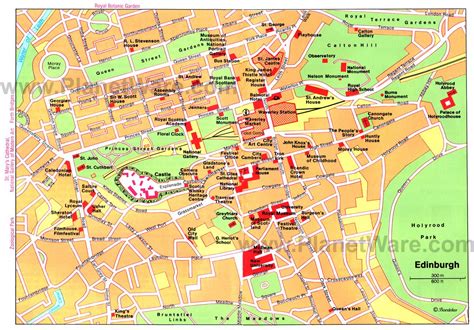 Edinburghs Map Napier Mítica Universidad De Edinburgh Escocia