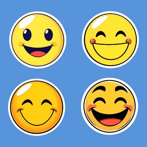 Joyful Smile Stickers And Emoji Designs Premium Ai Generated Vector