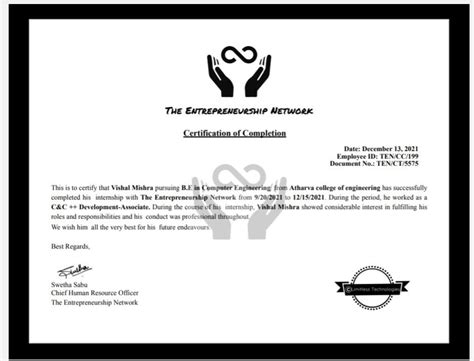 Vishal Mishra On Linkedin Internship Cplusplus Completed Ten