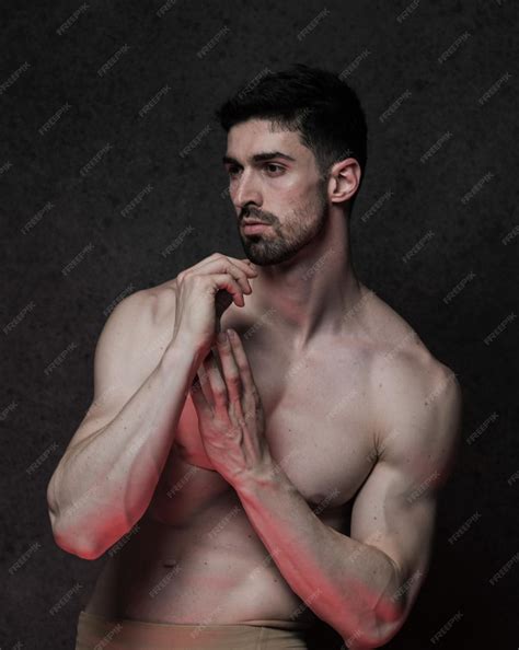 Premium Photo Fashion Model Guy Naked Body Building