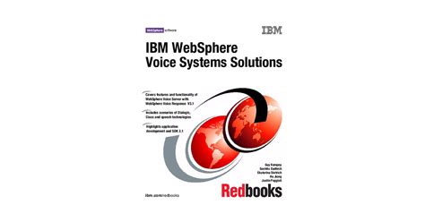 Dialogic Environment IBM WebSphere Voice Systems Solutions Book