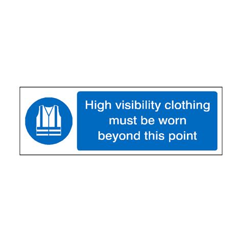 High Visibility Vests Must Be Worn Beyond This Point Landscape Sign