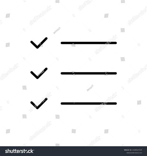 Check Marked List Simple Vector Icon Stock Vector Royalty Free Shutterstock
