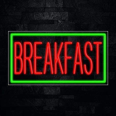 Breakfast Led Neon Sign 33l X 18h 31054