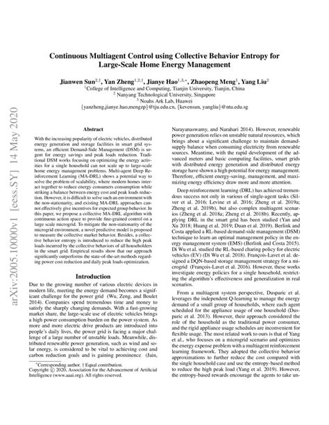 Continuous Multiagent Control Using Collective Behavior Entropy For