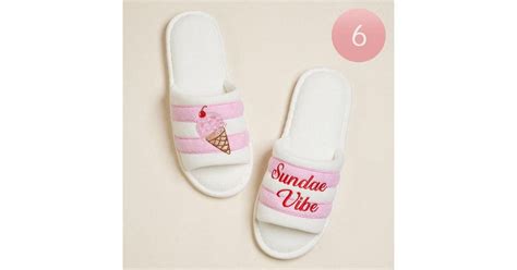 Fashnzfab 6pairs Ice Cream Cone Sundae Vibe Message Embroidered