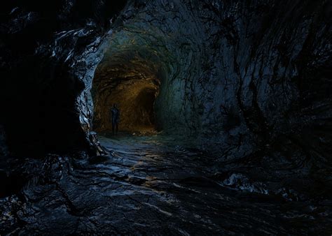 Artstation Cave With Tunnel