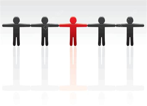 Distinctive Illustration Of Standing Apart From The Masses In Vector