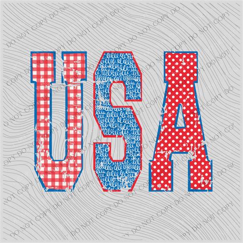 Usa Patterns Outlined Red White And Blue Digital Design Png Grove