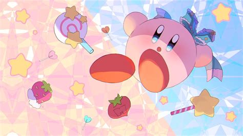 Kirby Background Wallpaper Purple Kirby Wallpapers Jdzmiq