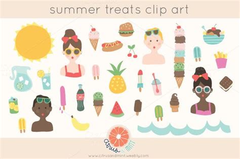 Summer Treats Clip Art Set Art Set Clip Art Free Clip Art