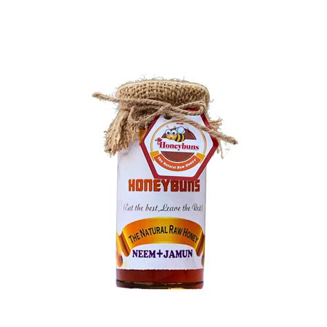 Honeybuns Natural Raw Neem Jamun Honey 300 Gm Made By Utkarsha Shg
