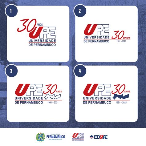 Upe Abre Votação Para Escolha De Logomarca Comemorativa Dos Seus 30 Anos De Fundação