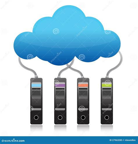 Server Backup Cloud Computing Concept Stock Illustration Illustration