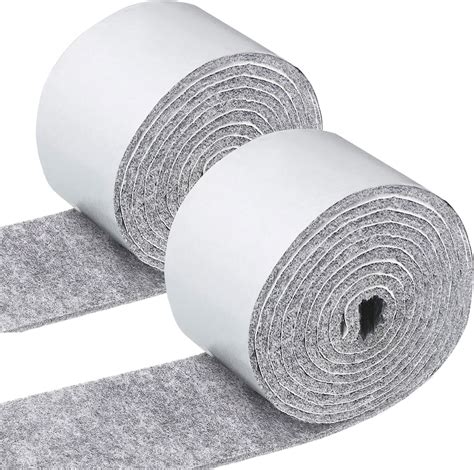 2 Pack 196 Inch X 20 Feet Felt Strips With Adhesive Backing Black Felt