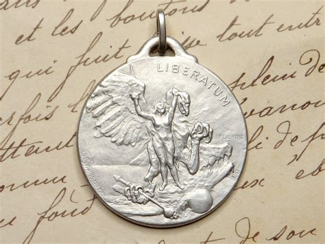 Marianne Slaying The Germanic Eagle Naked Woman Liberatum Antique