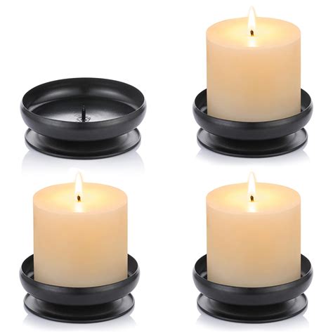 Wrought Iron Candle Holder Plate 8 Pieces 6 Cm 24 Inch Metal Plate