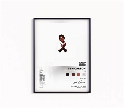 Ken Carson X Album Poster Rapper Posters