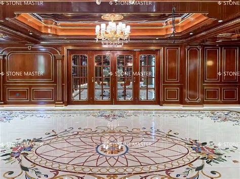 Custom Tile Inlay And Floor Inlay Design For A High End Clubhouse In