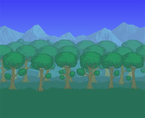 Terraria Forest Background Lantern Night Yjdyb