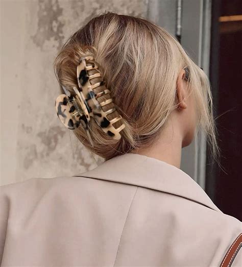 Leopard Hair Claw Hair Clip Trend 2024 Blonde Hair Заколка для волос