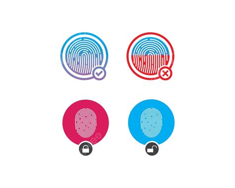 Fingerprint Illustration Vector Template Vector Scanner Symbol Vector Vector Scanner Symbol
