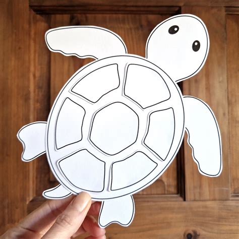 Turtle Cut And Paste Craft Printable Spring Color And Build Art Kit