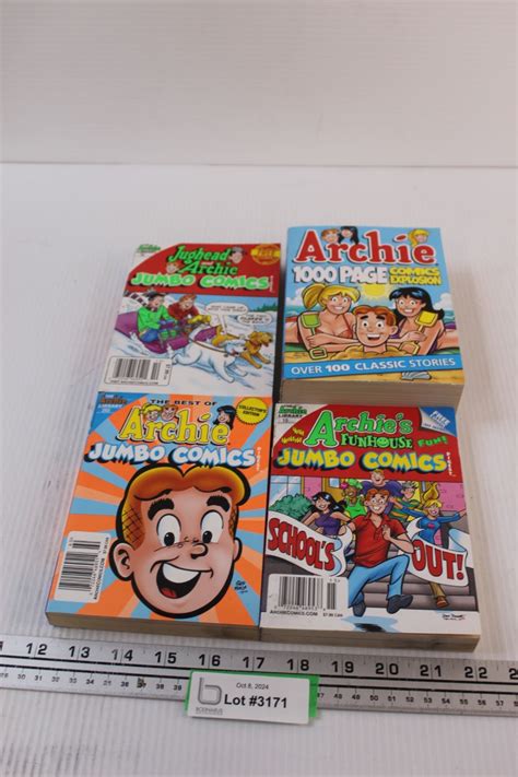 4 Archie Library Comic Books Assorted Bodnarus Auctioneering
