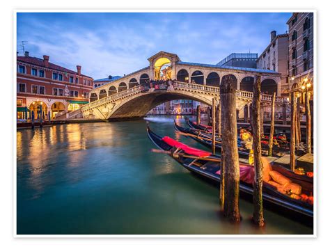 Rialto Bridge At Night