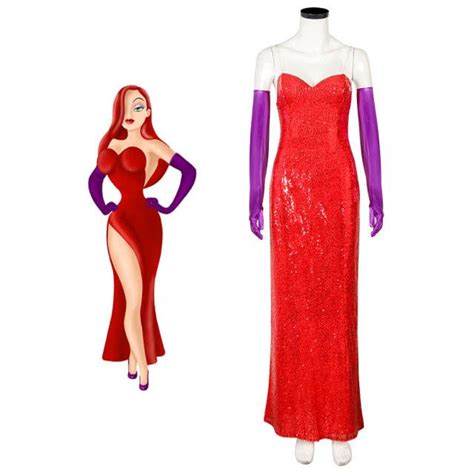 Who Framed Roger Rabbit Jessica Rabbit Dress Cosplay Costumefemale L