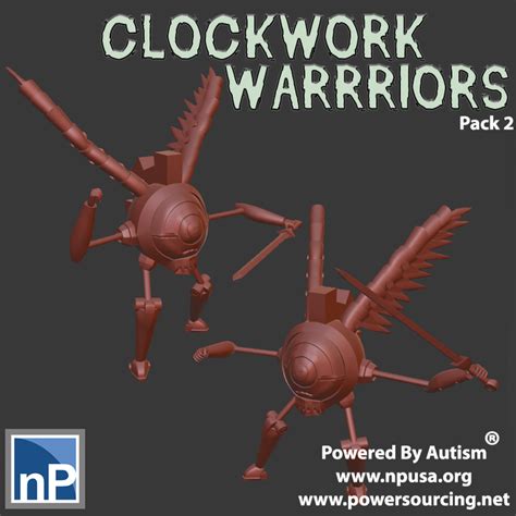 3d Printable Modrons Clockwork Warriors Group 2 By Nonpareil Institute
