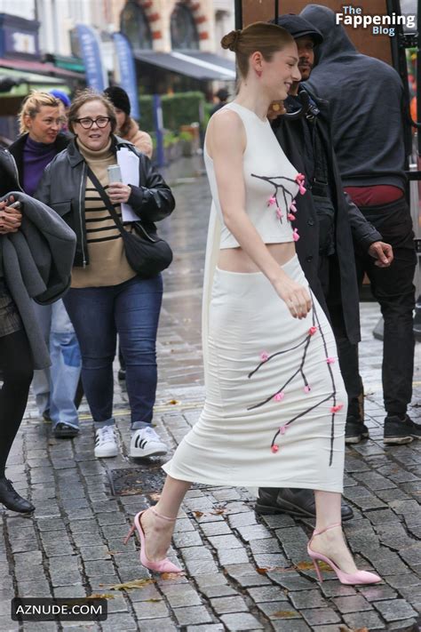 Hunter Schafers Sexy Braless Look At Capital Breakfast Show Aznude