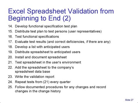Validation And Use Of Exce Spreadsheets In Regulated Environments Part 11 Online Presentation