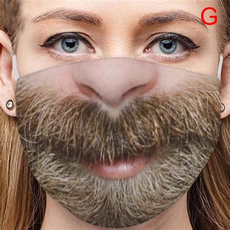 Cheap 3d Funny Face Printed Masks Adult Windproof Washable Reusable