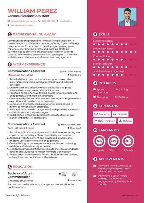10 Communications Assistant Resume Samples And Templates For 2026