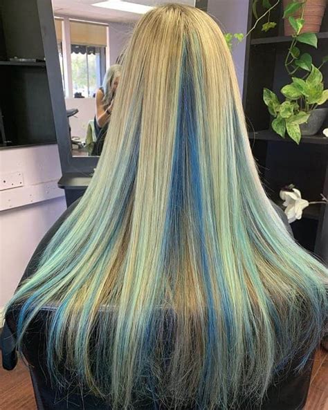 Blue Highlights Front Of Hair At Ruby Godfrey Blog