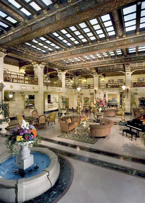 Lobby Of The Historic Davenport Hotel That Was Refurbished To Its
