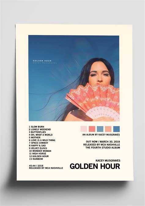Kacey Musgraves Golden Hour Album Art Tracklist Poster The Indie Planet