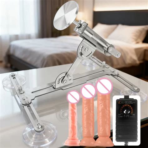 Mini Telescopic Sex Machine With Dildo And Bracket 60mm Plate