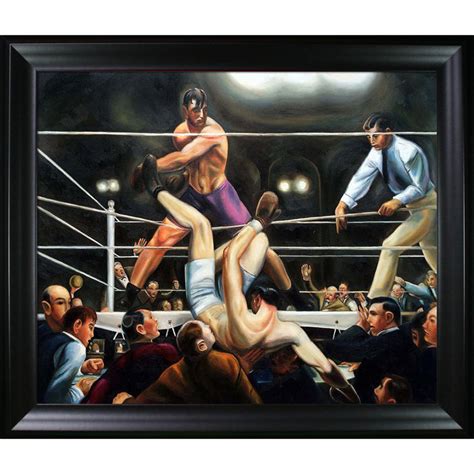 Tori Home Dempsey And Firpo Framed On Canvas By Bellows Painting