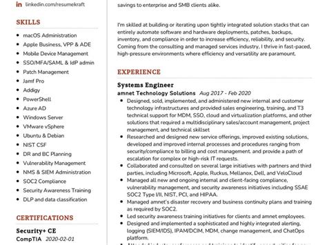 Systems Engineer Resume Example In 2025 Resumekraft