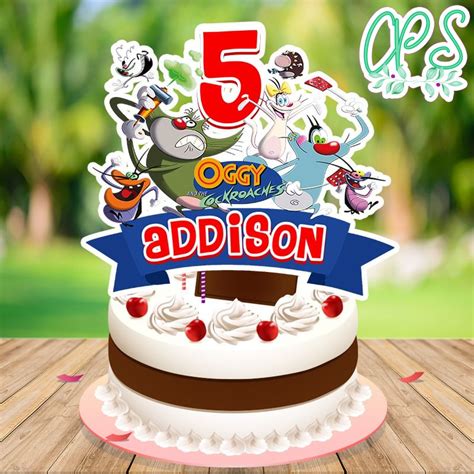 Oggy Birthday Cake Topper Template Printable Custompartyshirts