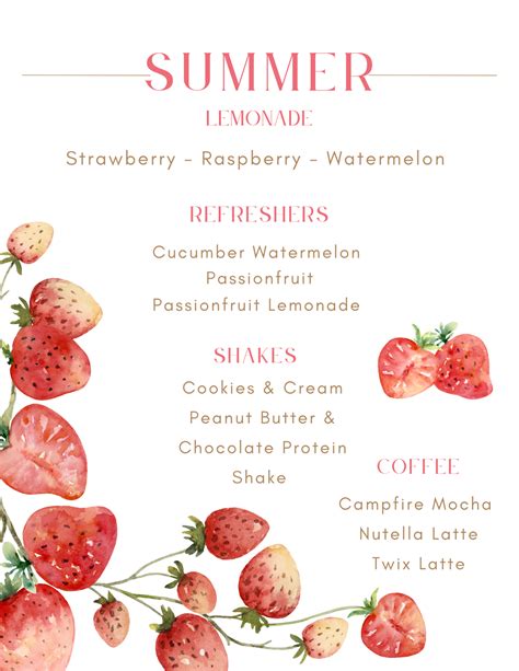 Summer Menu
