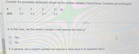 Solved Consider The Probability Distribution Shown For The Chegg