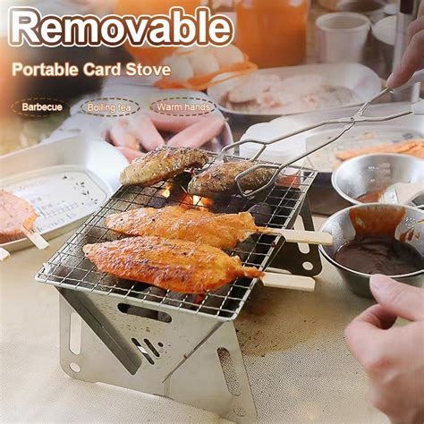 Foldable Barbeque Portable Mini Griller Bbq Outdoor Portable Ihawan Stainless Camping Grill Cod