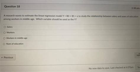 solved a research wants to estimate the linear regression